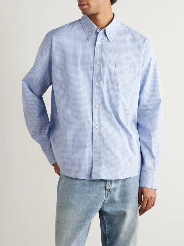 Our Legacy Beyond Pinstriped Cotton-poplin Shirt - Blue