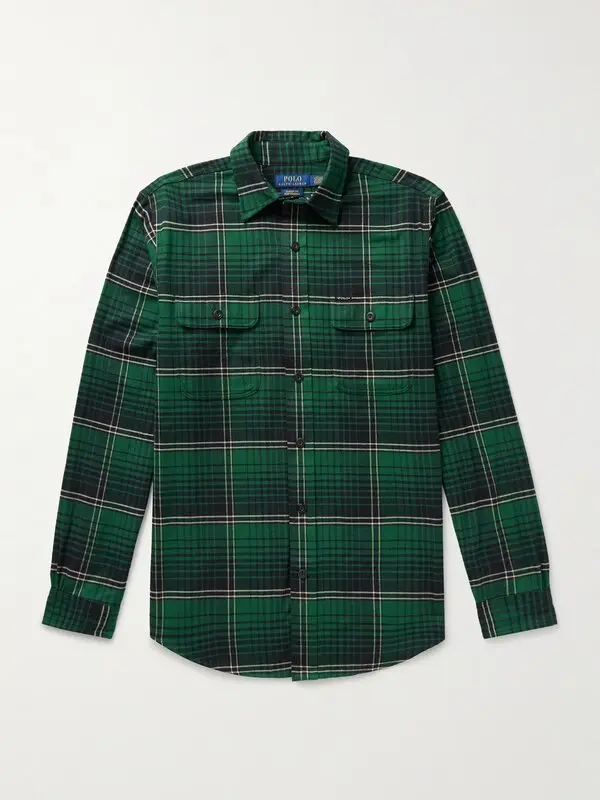 Polo Ralph Lauren Checked Cotton-blend Flannel Shirt