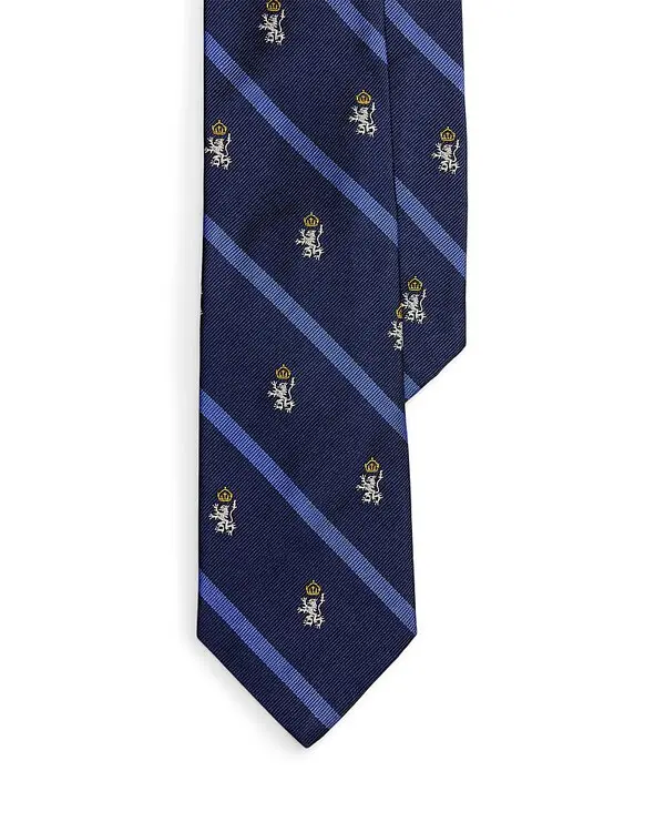 Polo Ralph Lauren Striped Silk Repp Club Tie - Navy