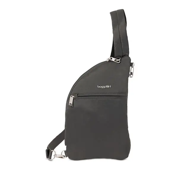 BAGGALLINI Travel Anti-theft Half Moon Sling Bag - Charcoal