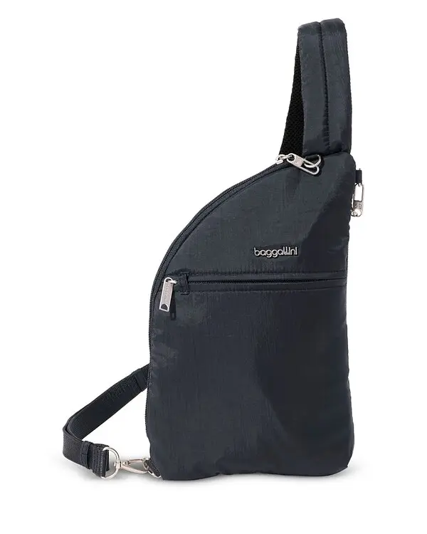 BAGGALLINI Travel Anti-theft Half Moon Sling Bag - French Navy Twill