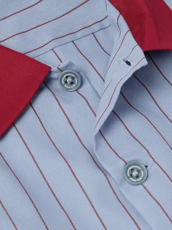 NEIGHBORHOOD Logo-embroidered Striped Woven Shirt