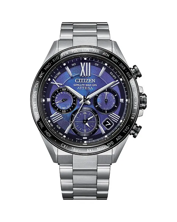 Citizen Premier Eco Attesa Special Edition Chronograph, 45mm - Blue/silver