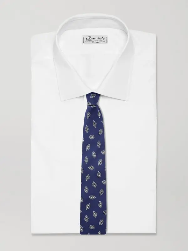 DRAKE'S Silk-habotai Standard Neck Tie