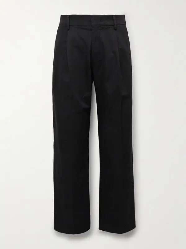 Nn07 Kay 1420 Wide-leg Pleated Trousers - Black