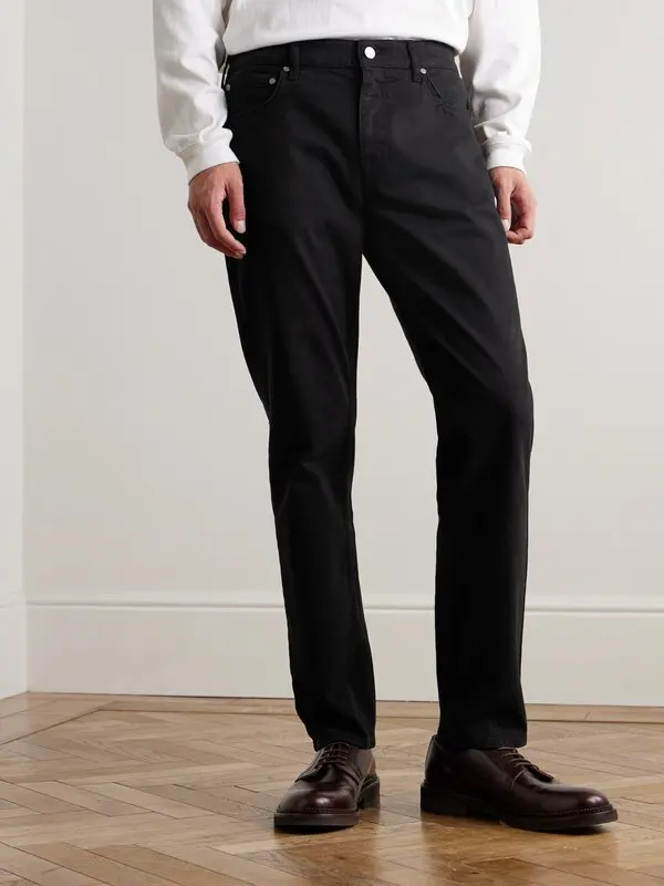 Nn07 Tony 1923 Straight-leg Twill Trousers - Black