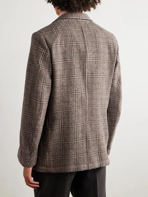 DRAKE'S Checked Wool-tweed Blazer