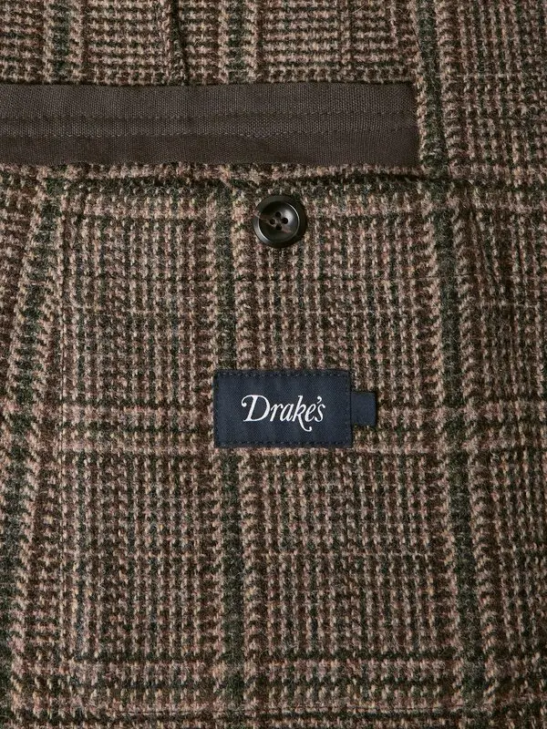 DRAKE'S Checked Wool-tweed Blazer