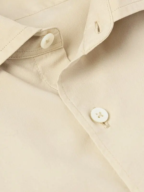 Zegna Spread-collar Mulberry Silk Shirt