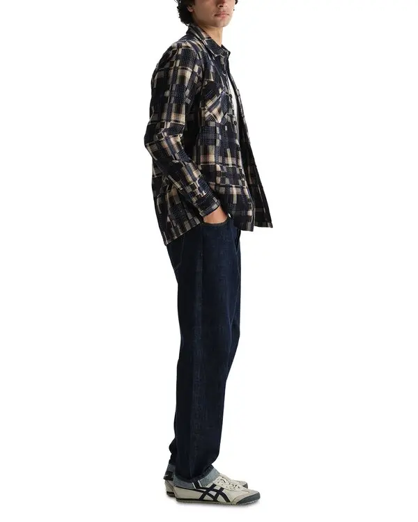 WAX LONDON Whiting Overshirt - Natural/navy