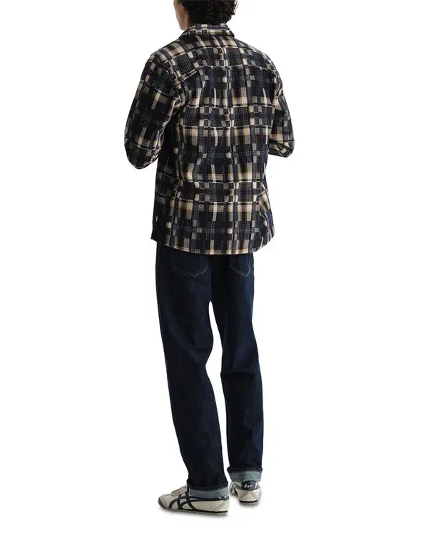 WAX LONDON Whiting Overshirt - Natural/navy