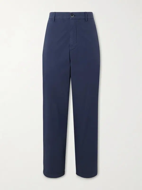 Barena Venezia Straight-leg Garment-dyed Cotton-blend Suit Trousers