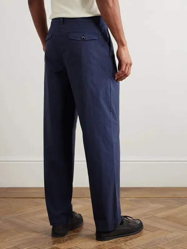 Barena Venezia Straight-leg Garment-dyed Cotton-blend Suit Trousers