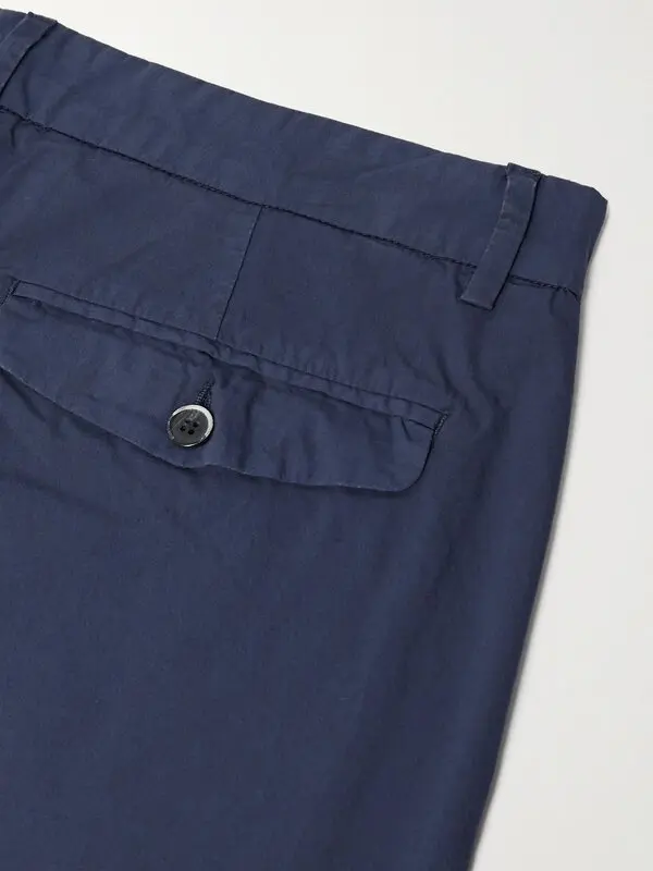 Barena Venezia Straight-leg Garment-dyed Cotton-blend Suit Trousers