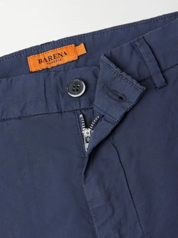 Barena Venezia Straight-leg Garment-dyed Cotton-blend Suit Trousers