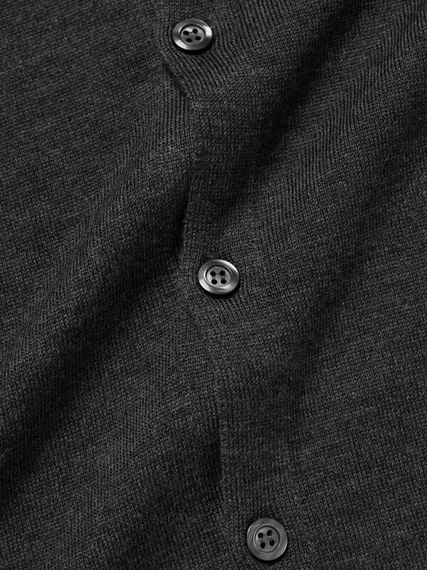 John Smedley Tibor Merino Wool Cardigan - Gray