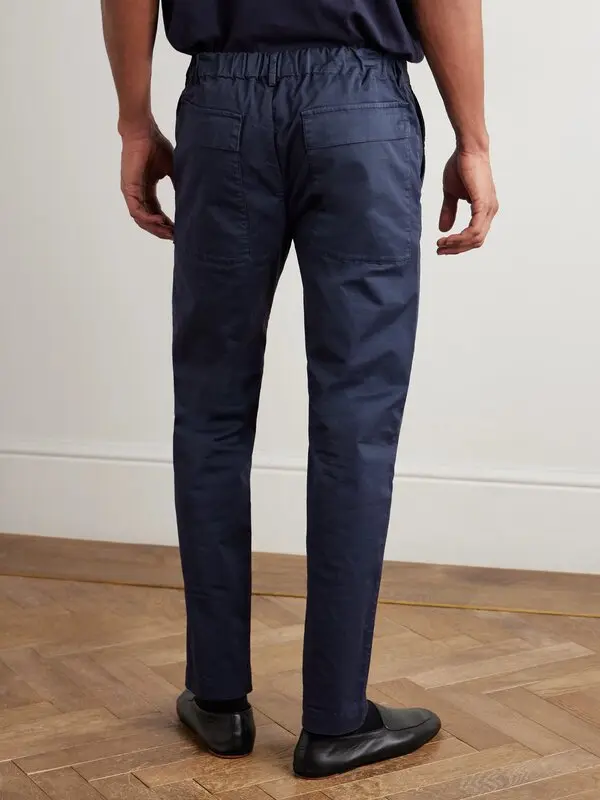 Barena Venezia Tapered Stretch-cotton Gabardine Trousers