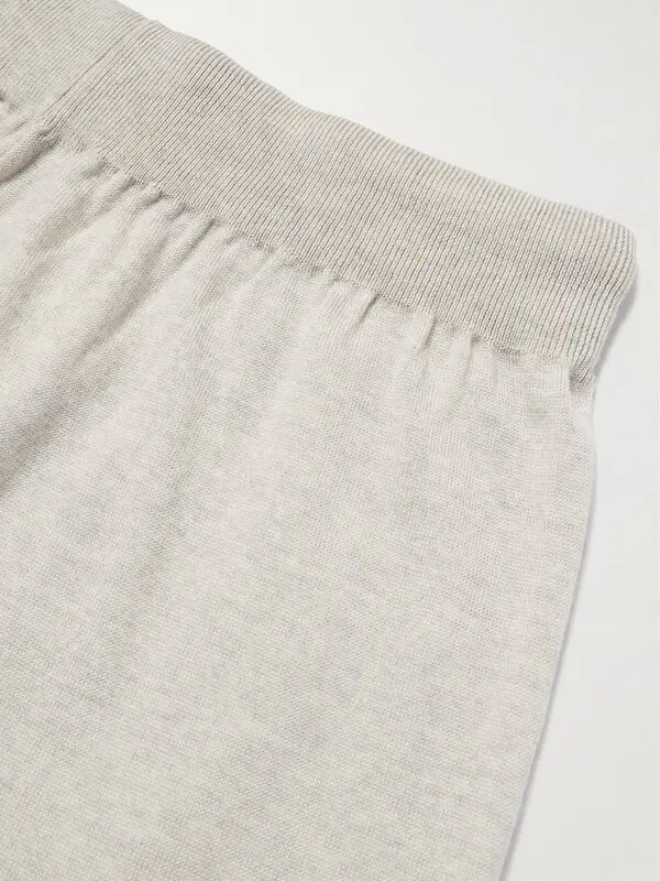 John Smedley Henning Tapered Merino Wool Sweatpants - Gray