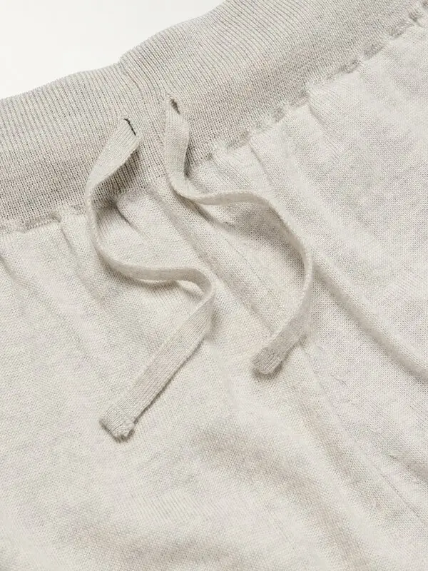 John Smedley Henning Tapered Merino Wool Sweatpants - Gray