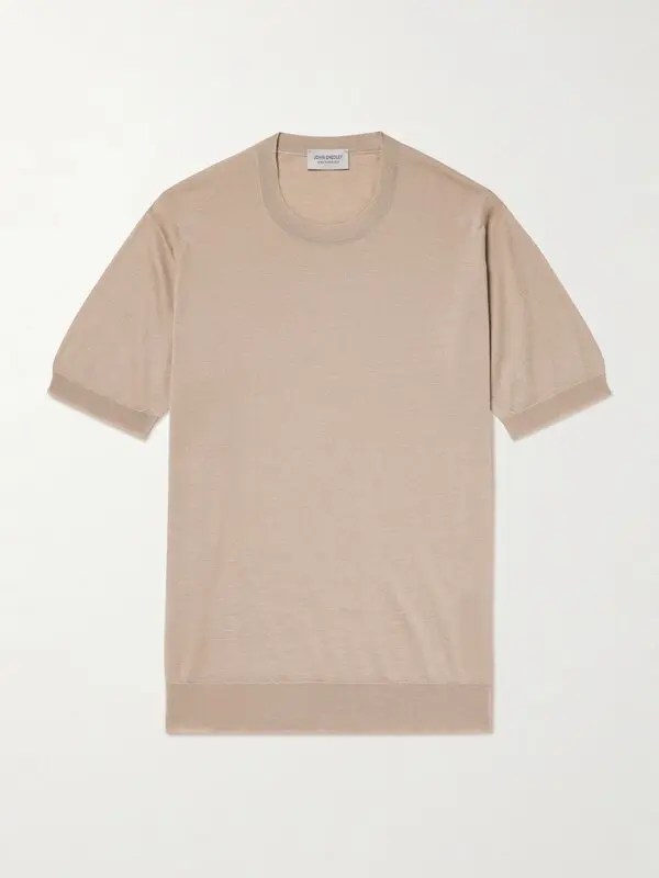 John Smedley Hilcote Merino Wool And Sea Island Cotton-blend T-shirt