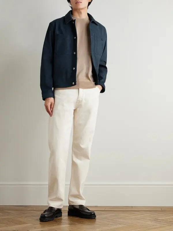 John Smedley Hilcote Merino Wool And Sea Island Cotton-blend T-shirt