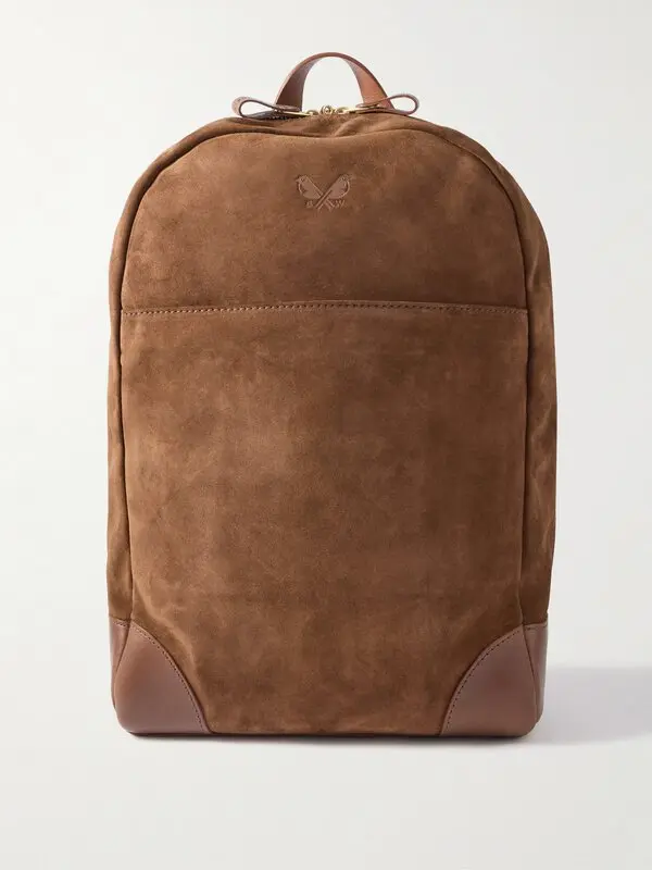 Bennett Winch Leather-trimmed Suede Backpack - Brown