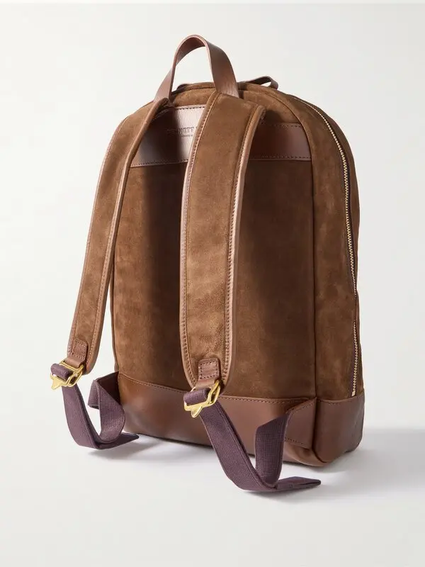 Bennett Winch Leather-trimmed Suede Backpack