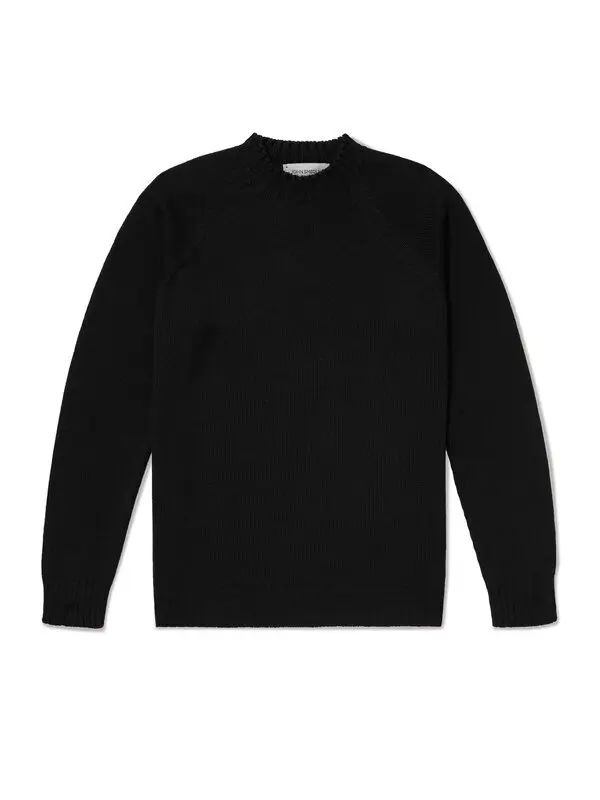 John Smedley Denver Extrafine Merino Wool Sweater - Black