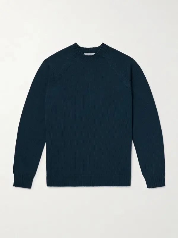 John Smedley Denver Extrafine Merino Wool Sweater - Green