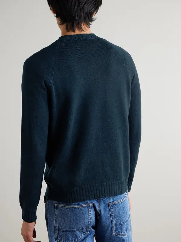 John Smedley Denver Extrafine Merino Wool Sweater - Green