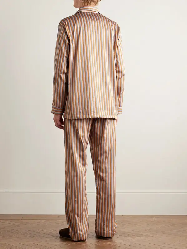 Derek Rose Wellington Striped Cotton-poplin Pyjama Set