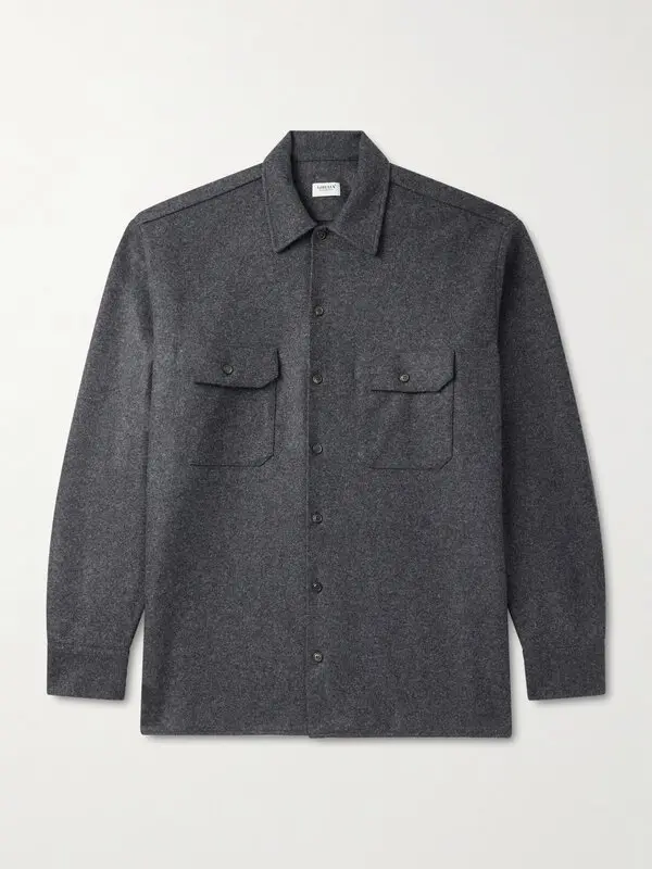 GHIAIA Wool Overshirt - Gray