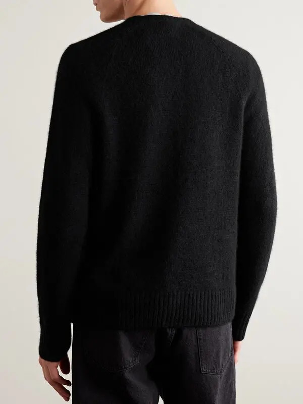 JAMES PERSE Cashmere Crew Neck Sweater - Black