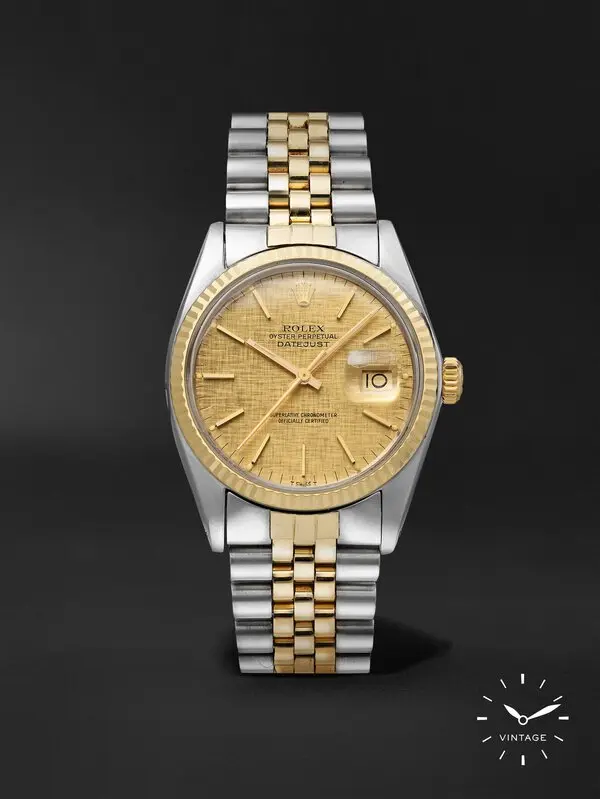 KEEPER VINTAGE Rolex Oyster Perpetual Datejust Automatic 36mm Watch - Gold