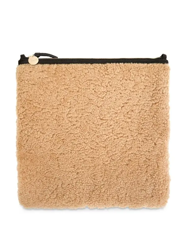 Clare V. Shearling Foldover Clutch