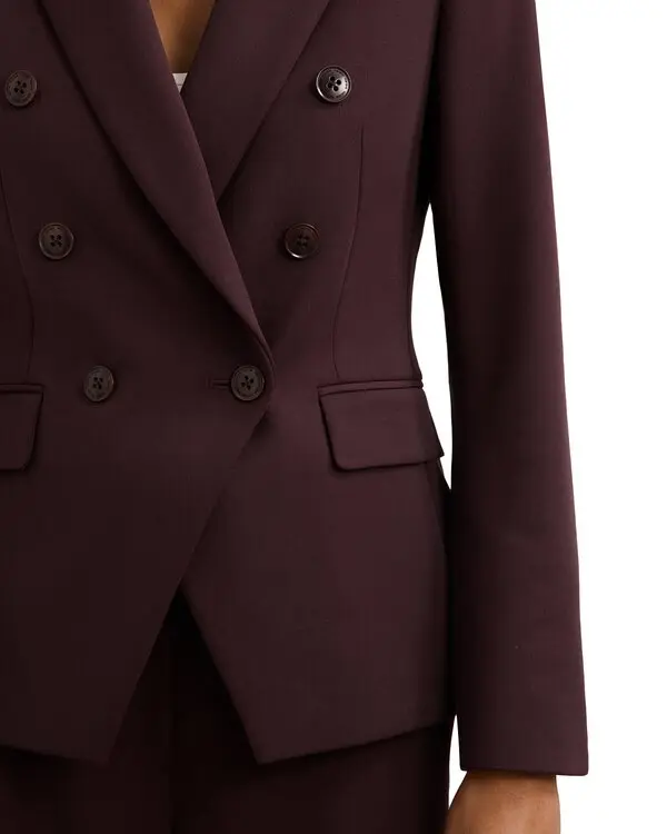 REISS Petite Gabi Peak Lapel Blazer - Berry