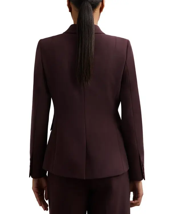 REISS Gabi Peak Lapel Blazer - Berry