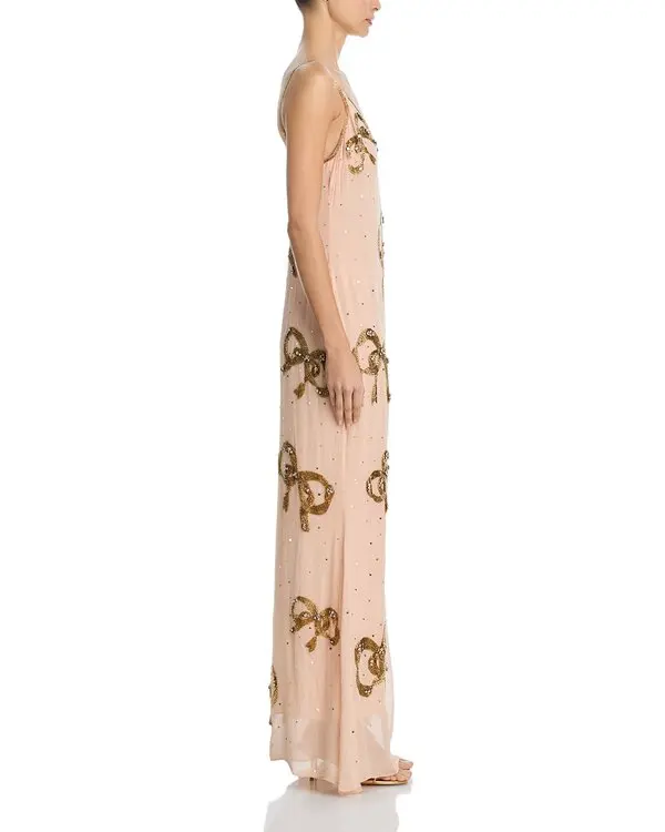 LoveShackFancy Berisa Embellished Maxi Dress