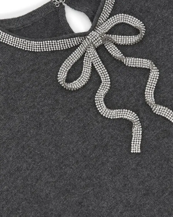 REISS Ria Chain Detail Knitted Mini Dress