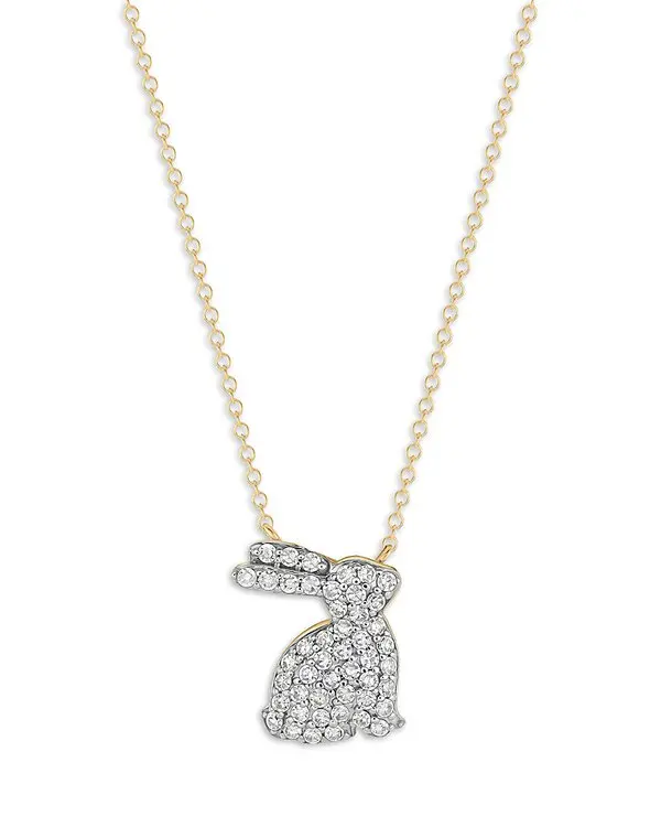 Phillips House 14k Yellow Diamond Bunny Necklace - Gold