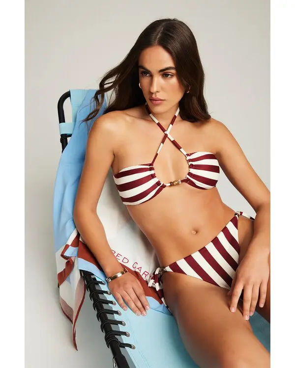 Red Carter Side-tie Bikini Bottom