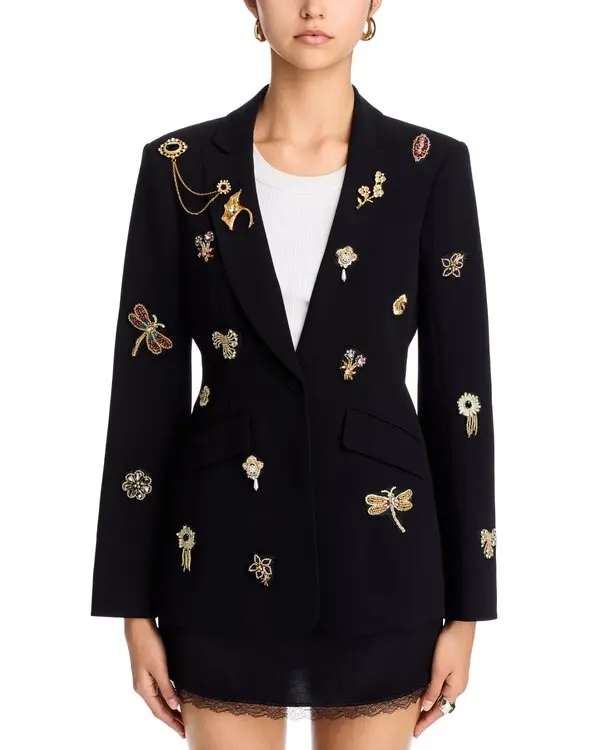 Cinq À Sept Cheyenne Brooches Blazer - Black