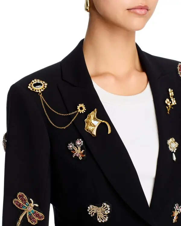 Cinq À Sept Cheyenne Brooches Blazer - Black