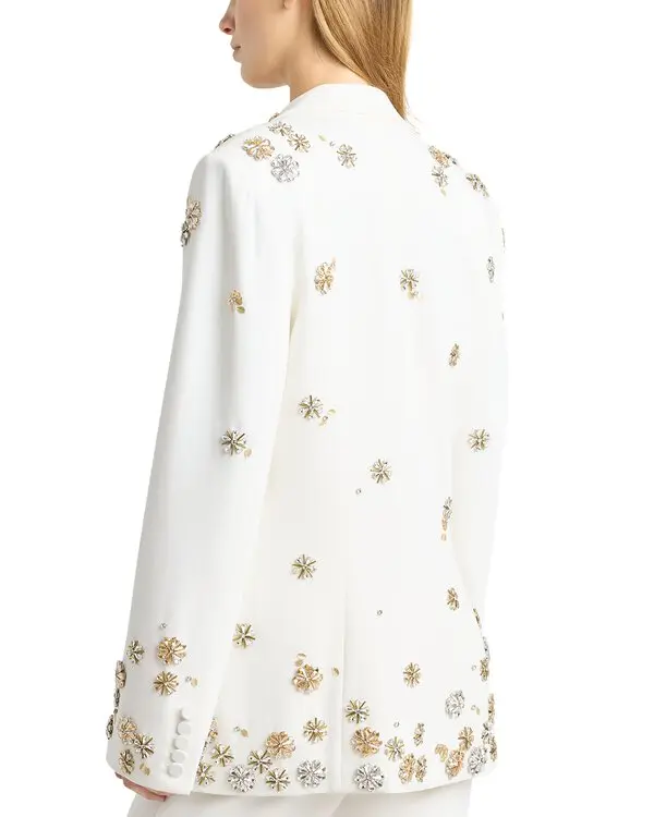 Cinq À Sept Floral Appliqué Blazer - Ivory