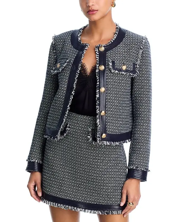 Cinq À Sept Birdseye Tweed Deva Jacket