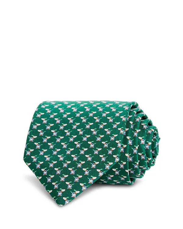 FERRAGAMO Silk Classic Neck Tie - Green