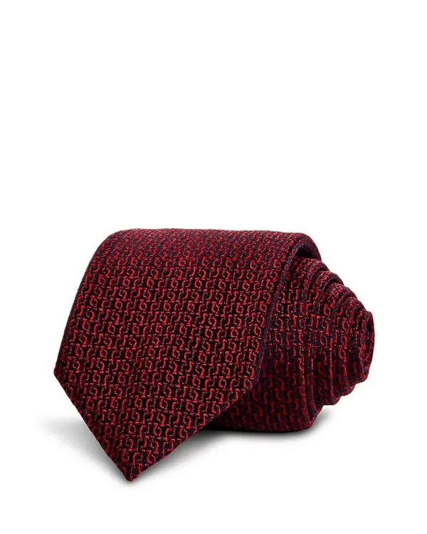 FERRAGAMO Silk Link Neck Tie - Red