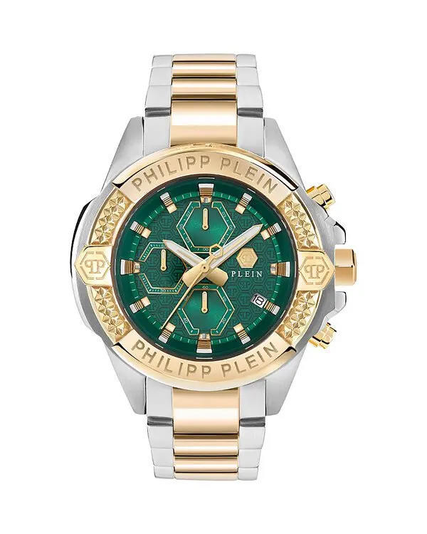 Philipp Plein The $kull Chronograph 44mm - Green/two Tone