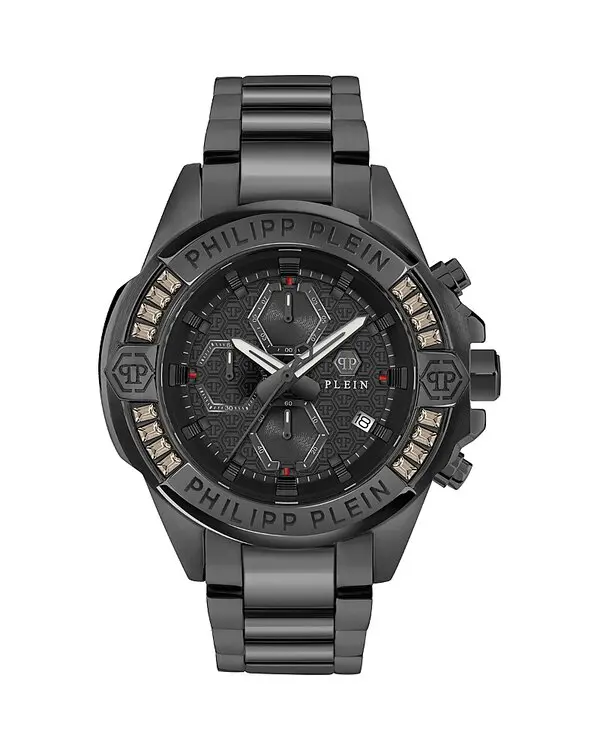 Philipp Plein The $kull Chronograph, 44mm - Black/black