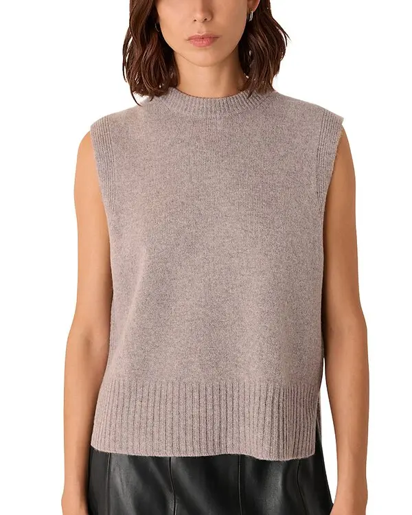 Whistles Sleeveless Wool Top - Neutral